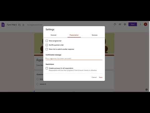 Google Forms: Settings - YouTube