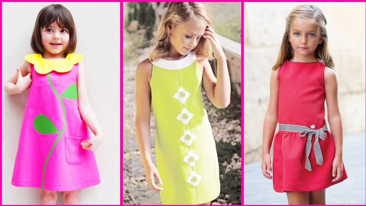Beautiful summer pinafore dress designs for kids girls/ kids girls ...