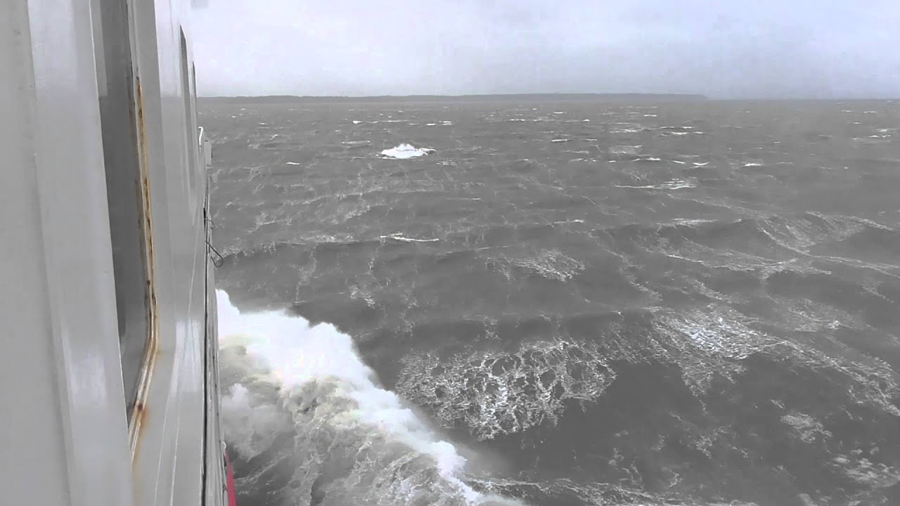 Rough Ferry ride in storm Imogen - YouTube