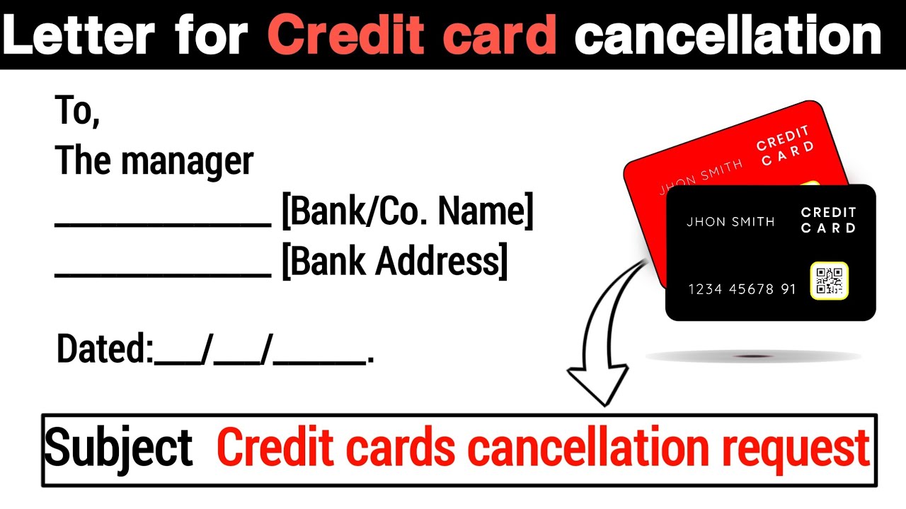 Write a Letter for Cancellation of Credit Card #credit #creditcard # ...