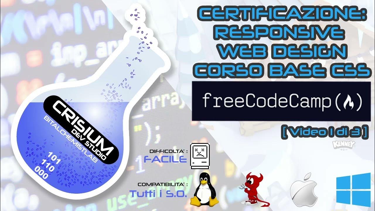 Corso FreeCodeCamp - Certificazione Web Design Responsivo - Corso base CSS [1 di 3] [ITA] - YouTube