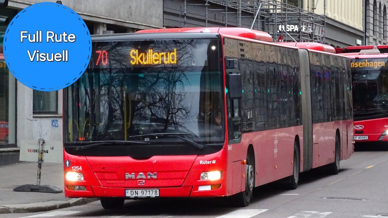 Oslo Ruter 70 Full Route Visual- Skullerud to Nationaltheatret - YouTube