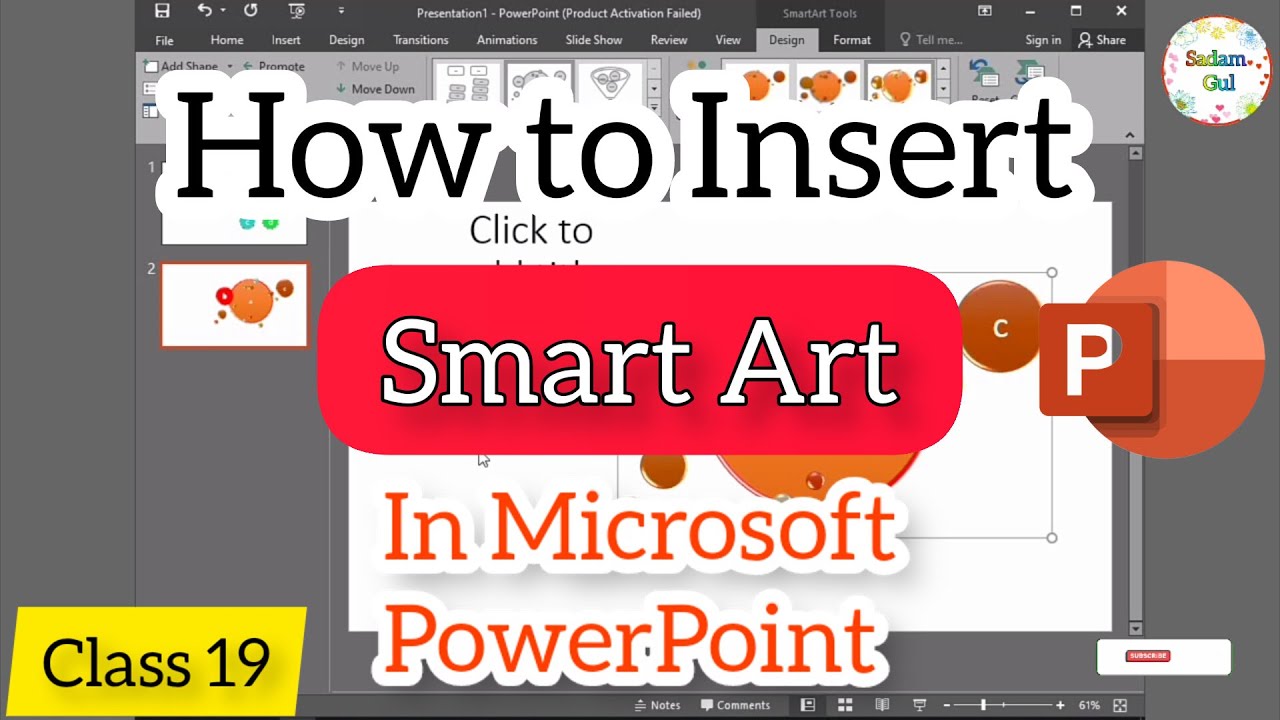 How To Insert Smart Art In Power Point Class 19 By SadamGul YouTube How To Insert Smart Art In Power Point Class 19 By SadamGul YouTube