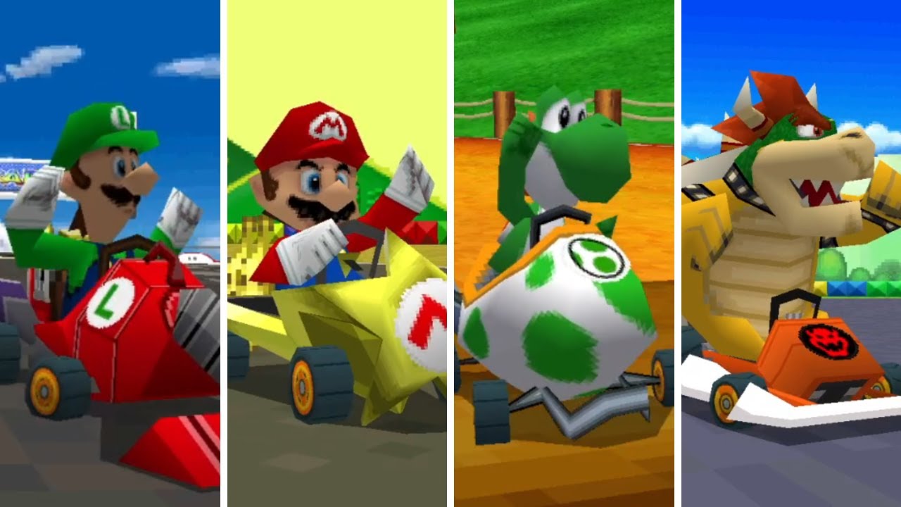 Mario Kart DS - All Characters Winning Animations - YouTube