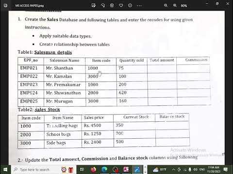 Microsoft Access Practical Paper Discussion - YouTube