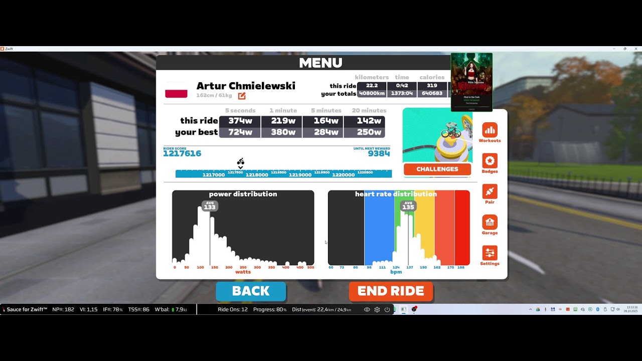 Zwift Camp Baseline | 20-minute power (Zone 4) | “Flat Out Fast” - YouTube