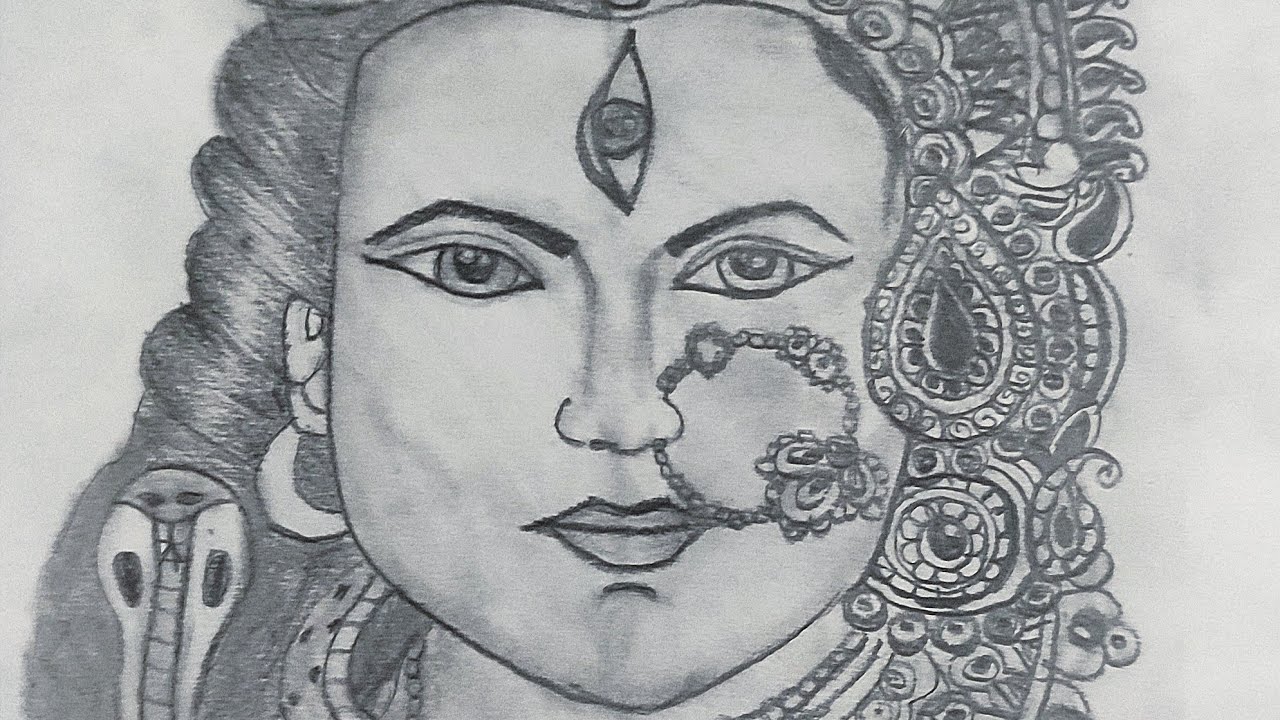 Drawing of Lord Shiva And Parvathi Devi | Pencil Sketch | @HanishkaArts ...