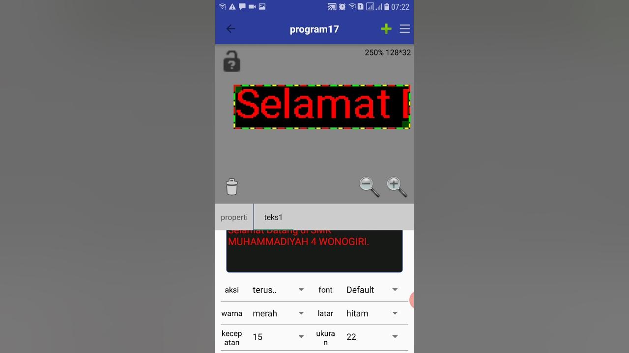 Tutorial Running Text Power Led Pro - YouTube