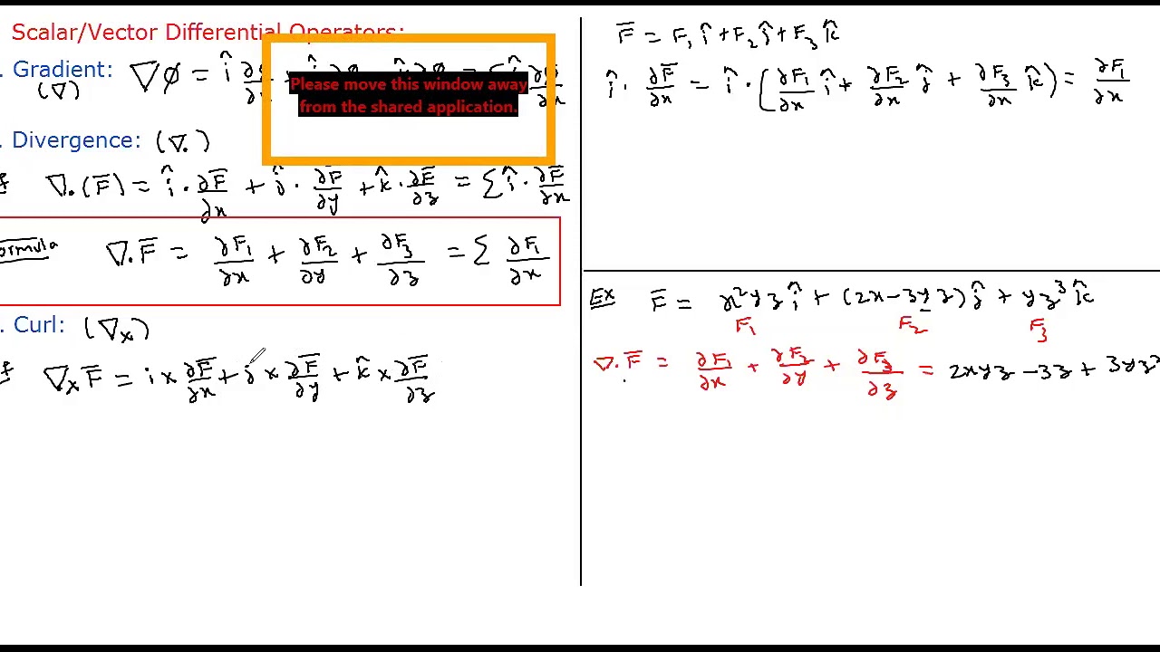 Vector Calculus Lecture 6 Gradient Divergence Curl Laplacian Operators Part 2 Youtube