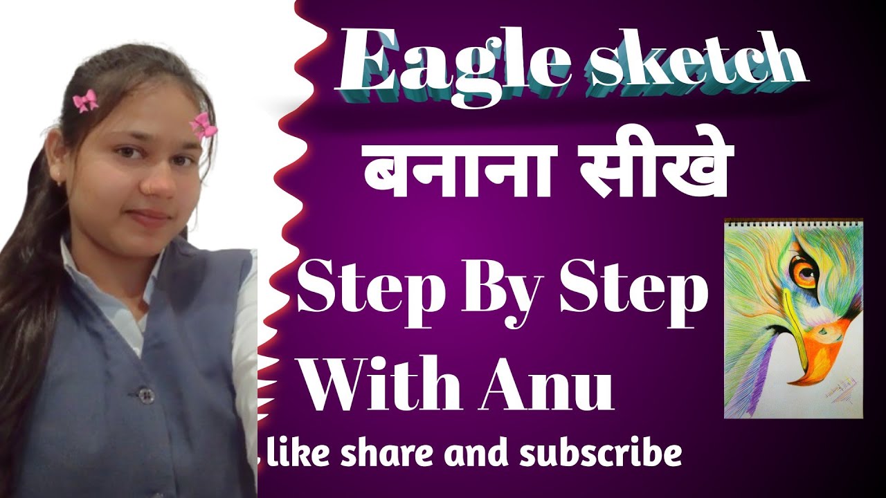 Eagle sketch drawing /Eagle sketch step by step/ eagle sketch easy ...