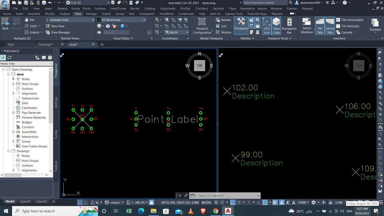 Civil 3D Tutorials | Points | Label Location From Point Marker - YouTube