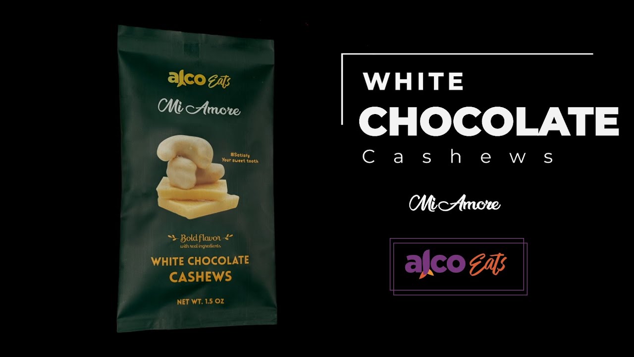 White Chocolate Cashews | Alcoeats Mi Amore Cashews | Alco Foods - YouTube
