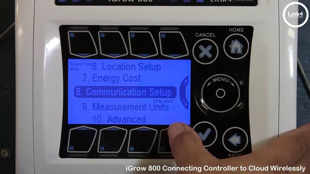 iGrow 800 Connecting Controller to Cloud Wirelessly - YouTube