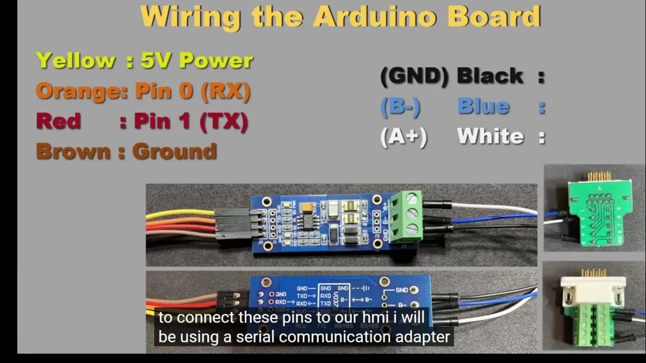 Arduino Uno + HMI via Modbus - YouTube