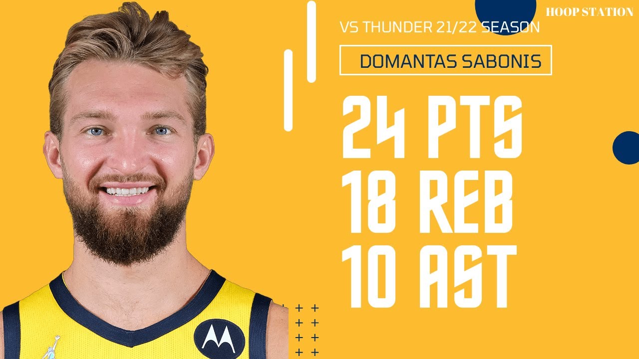 Domantas Sabonis vs Oklahoma City Thunder | 28.1.2022 - YouTube