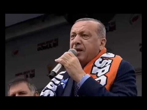 Erdoğanın mitinginde çay kavgası çok komik