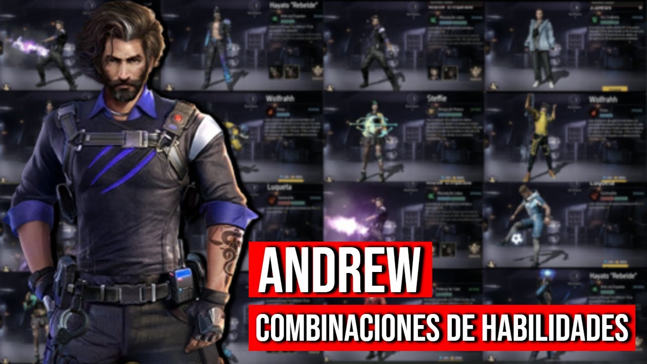 COMBINACIONES DE HABILIDADES PARA ANDREW FREE FIRE | SHADOWGAMES - YouTube