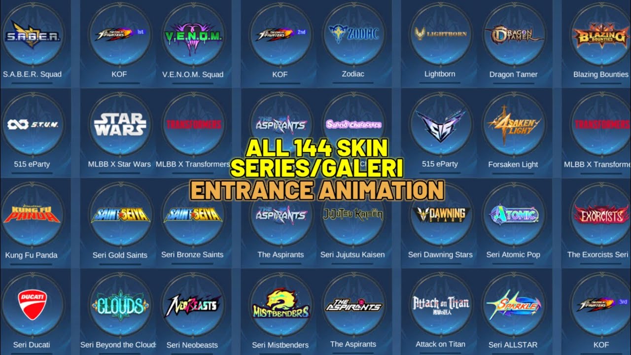 ALL 144 SKINS SERIES / GALERI ENTRANCE ANIMATION 07. 07. 2024 - Mobile ...