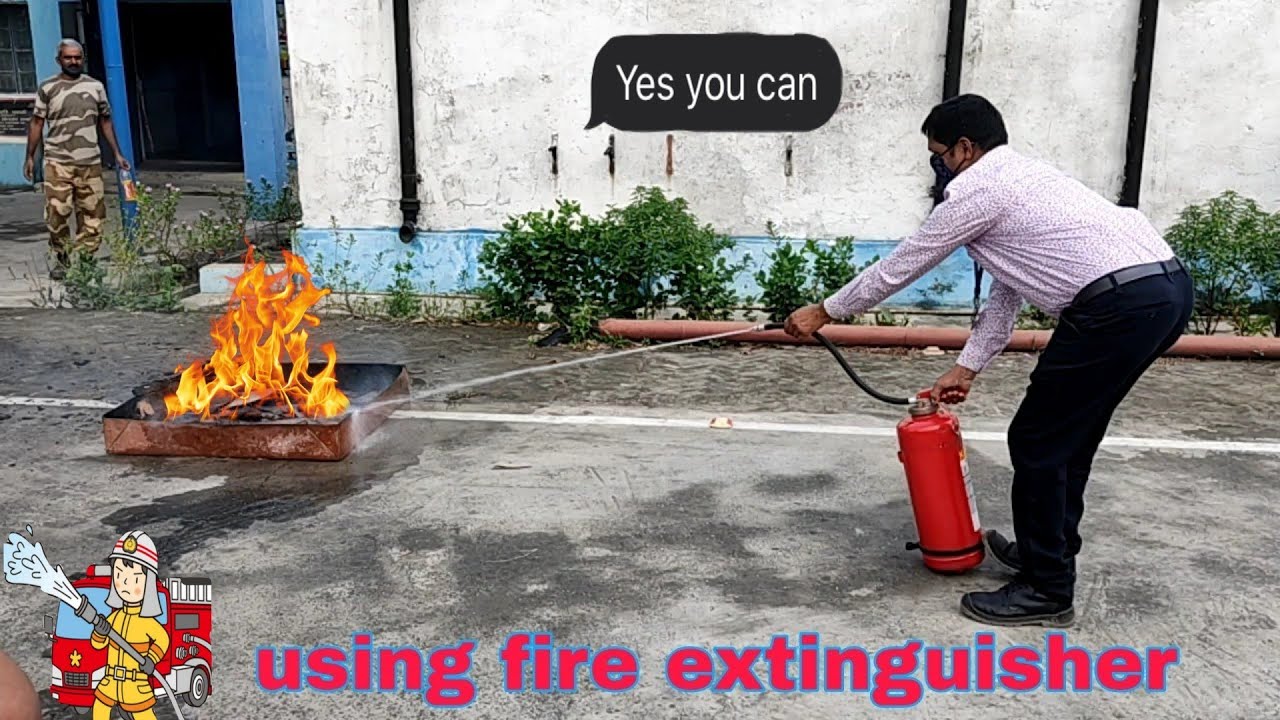 How to use fire extinguisher | Training & Demonstration firefighting by ...