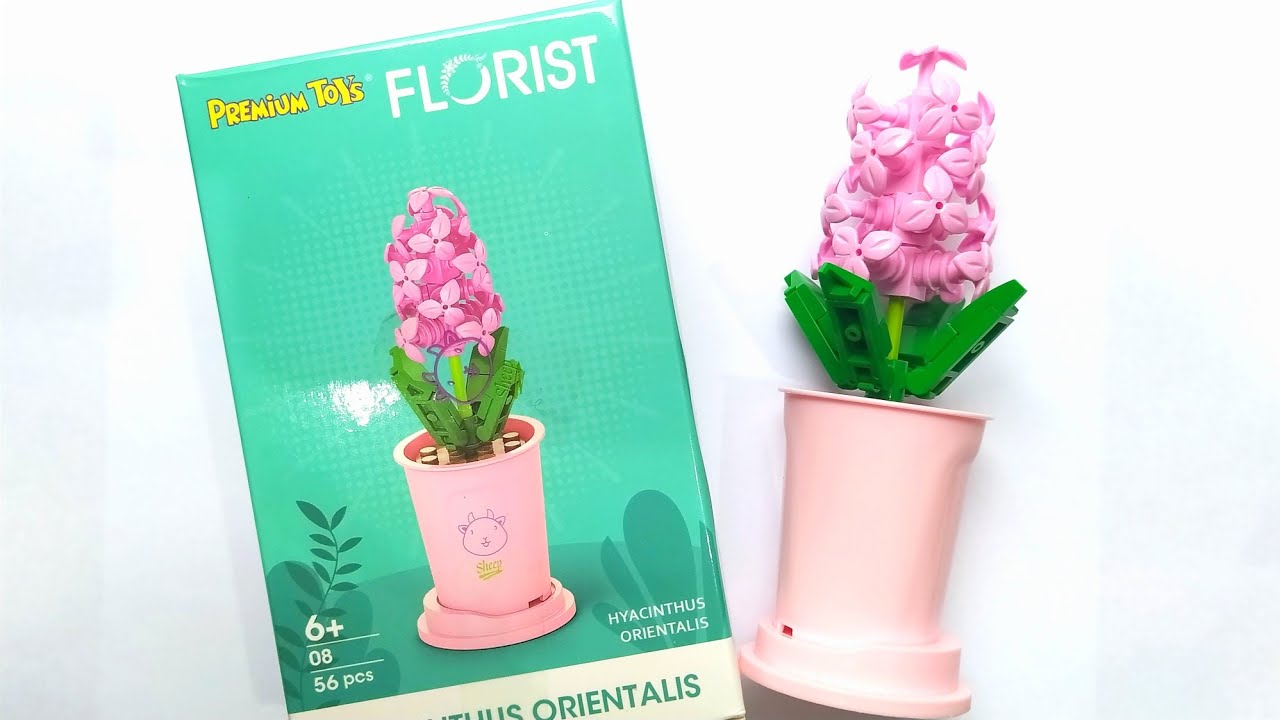 merakit lego bricks bunga | hyacinth flower plants lego build | merakit ...