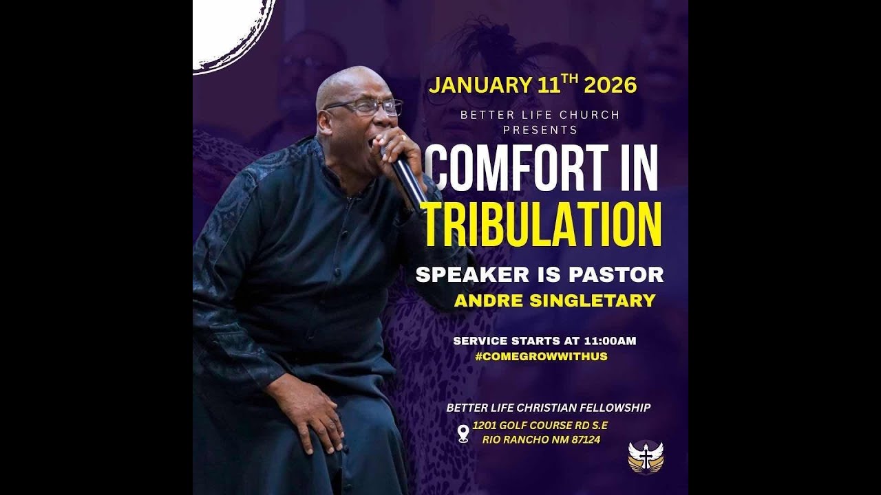 COMFORT IN TRIBULATION- PASTOR ANDRE SINGLETARY - YouTube