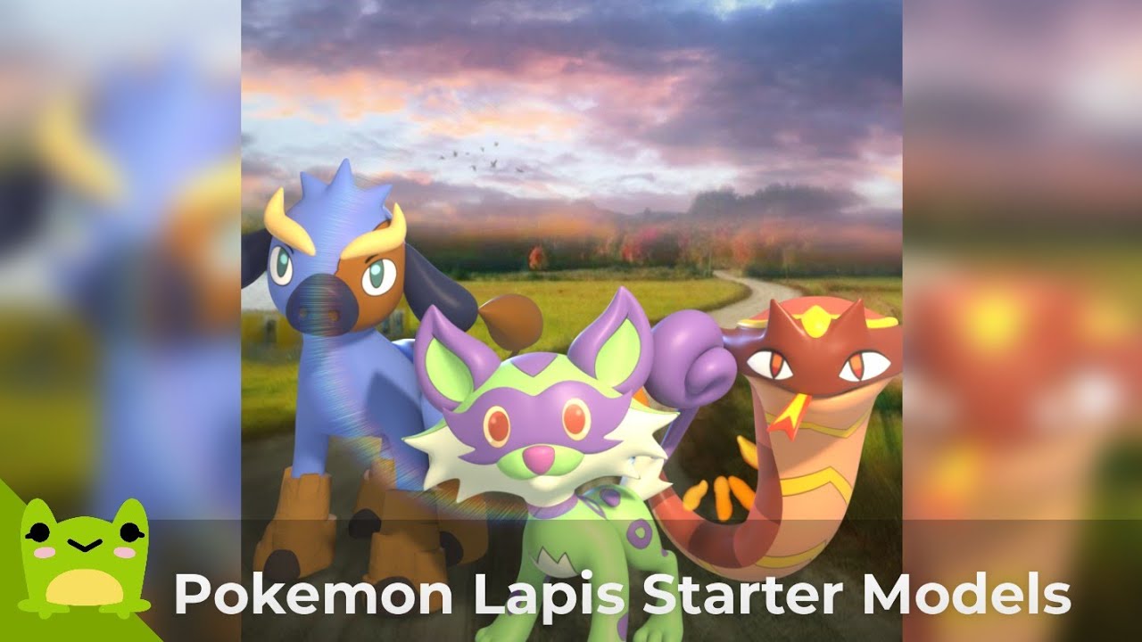 Pokémon Lapis Starter Models - YouTube