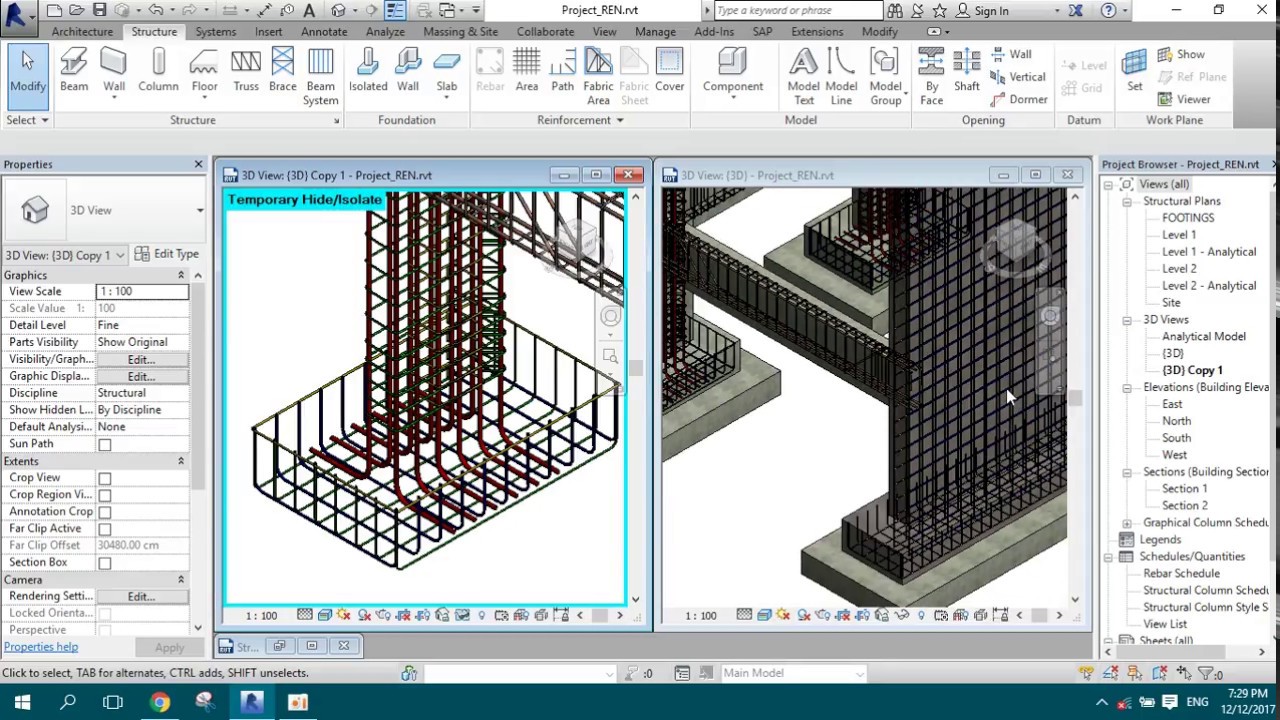 Structural REVIT 20 (Reinforcement 1 _ التسليح 1) - YouTube