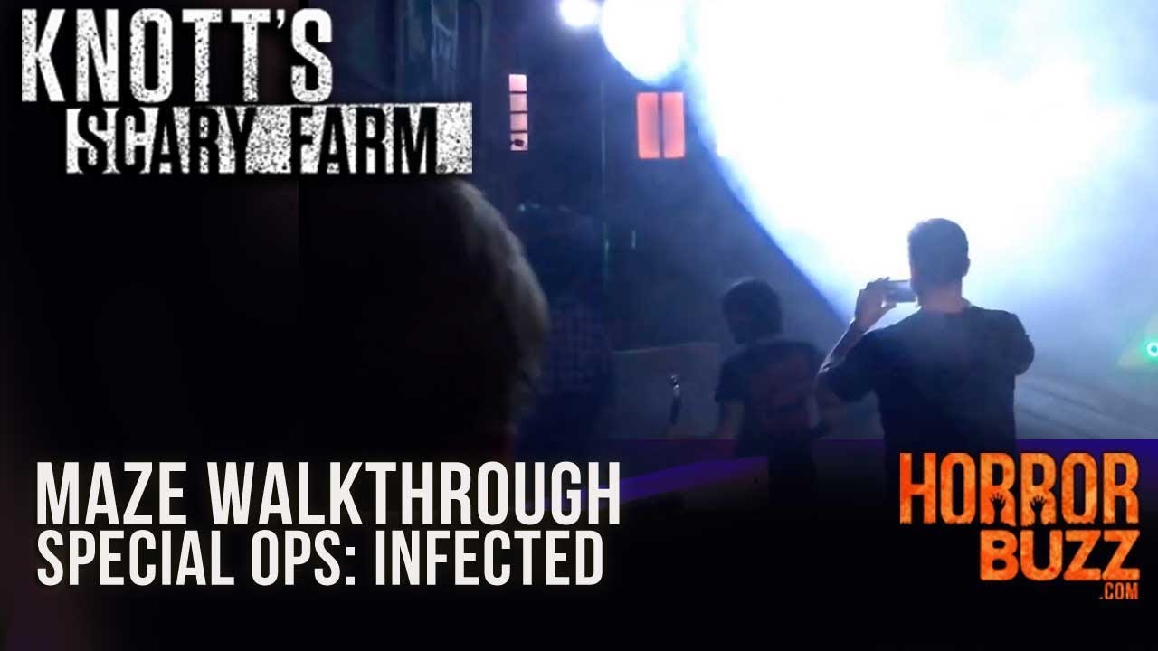 Special Ops: Infected Maze Walkthrough Knott's Scary Farm - YouTube