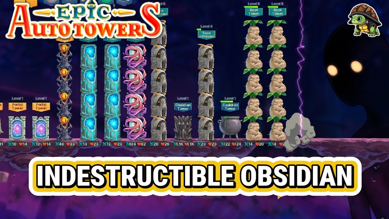 Tower Defense Twist: Obsidian Tower vs. Inferno Kingdom | Epic Auto Towers - YouTube