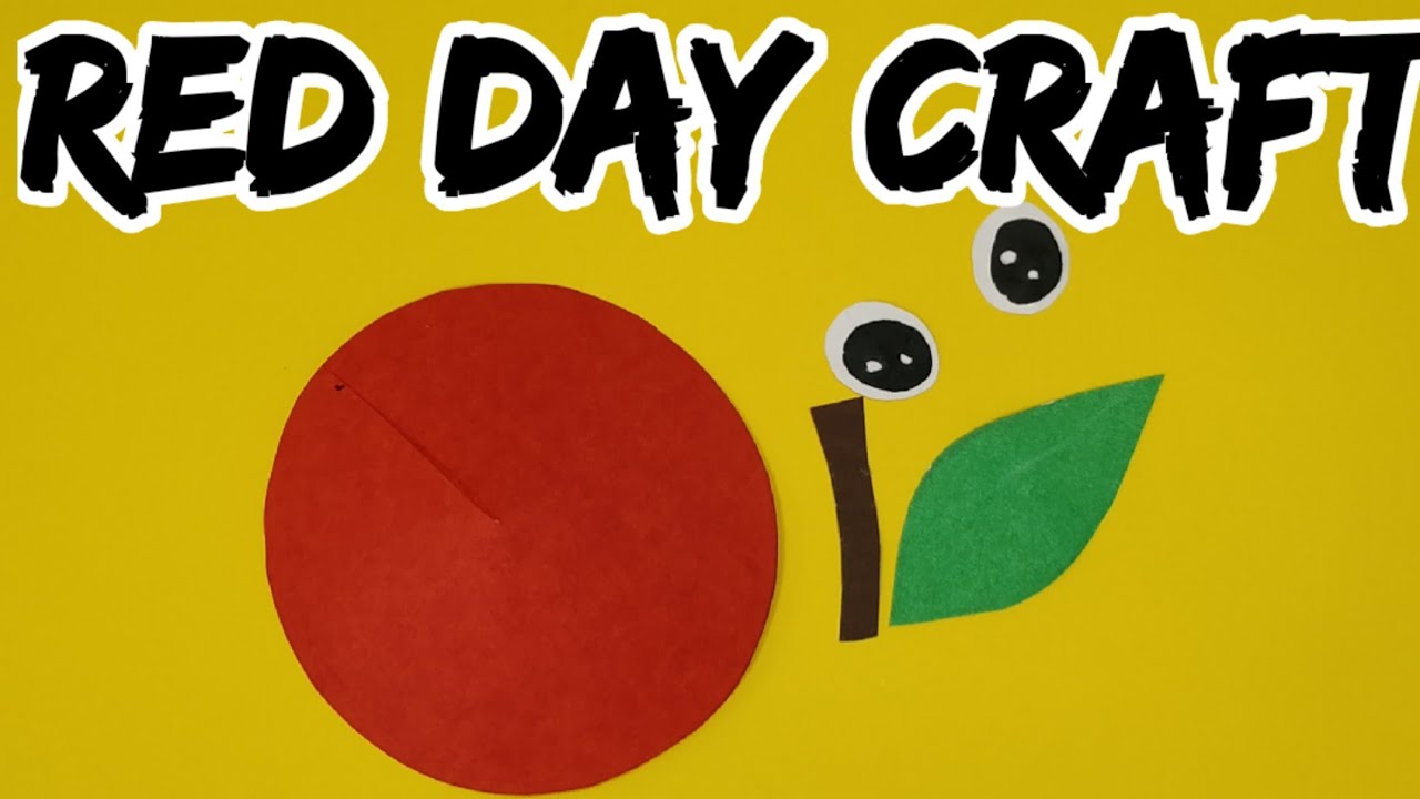 Red Day Craft Idea | Red Day Activity Idea | Red Colour Day Celebration ...
