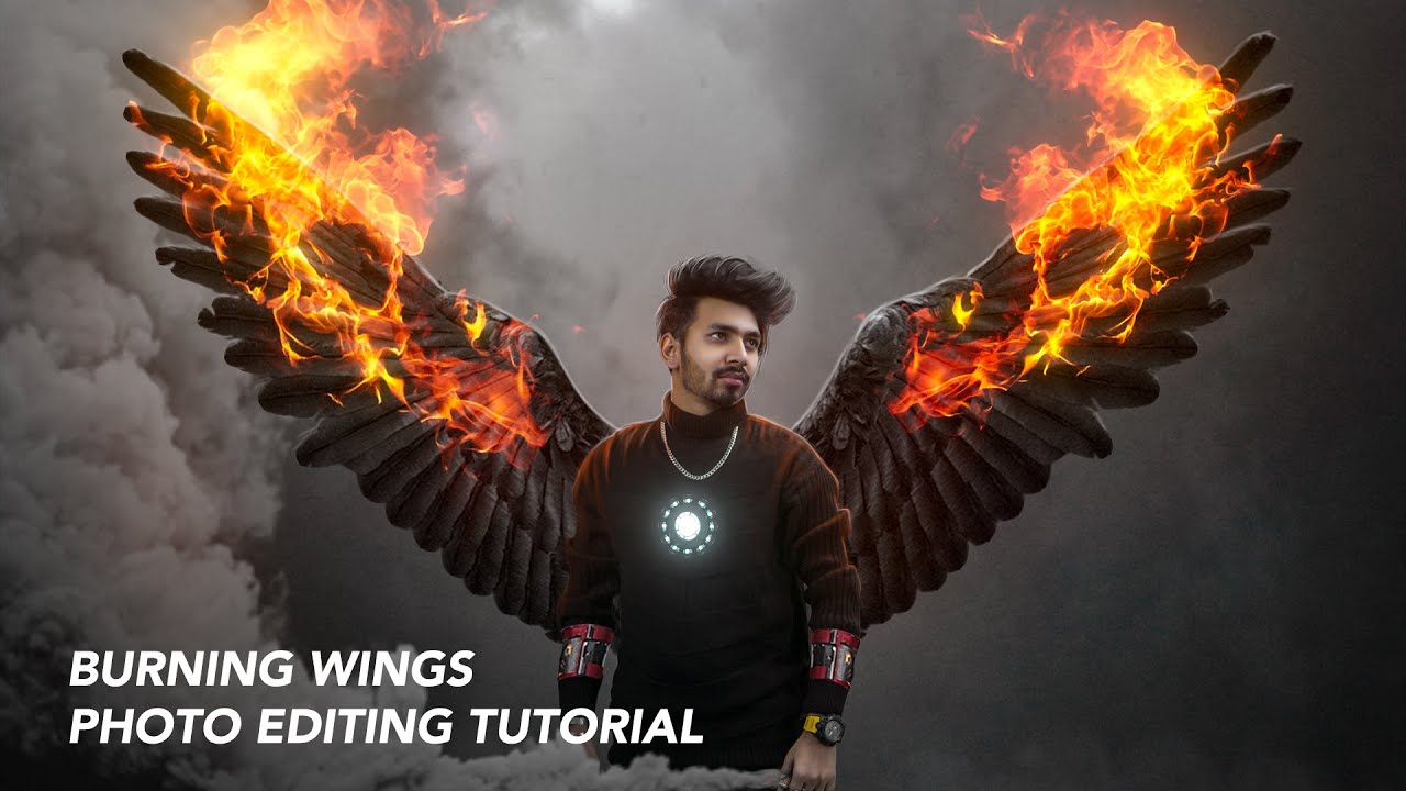 Burning Wings - Photo Editing Tutorial - YouTube