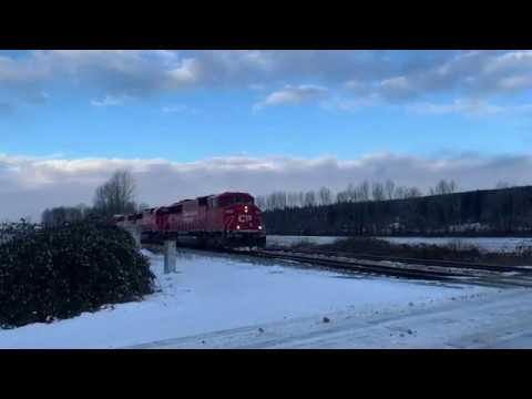 Trains BC 2020: ALL SD60 CP V89 (Mixed Train) @ Glen Valley Canada 14JAN20 SD60M 6258 Leading ...