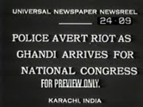 Mahatma Gandhi and his associates during Karachi Congress, March 1931