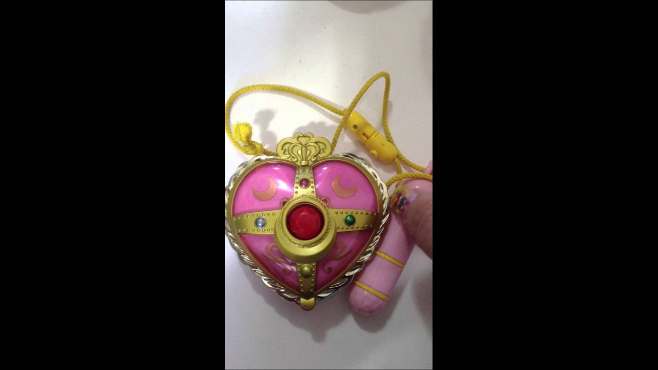 Sold Sailor Moon Pgsm Heart Moon Compact Locket Brooh Youtube