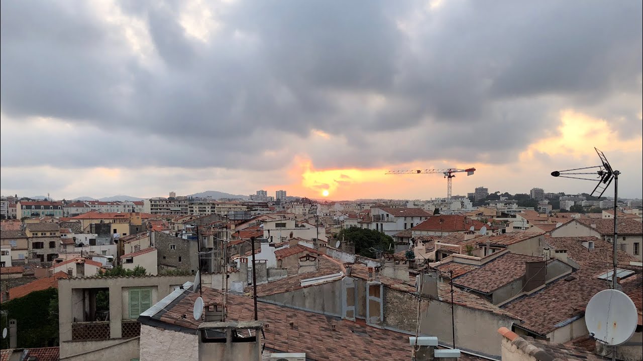 Stormy weather in Antibes - YouTube