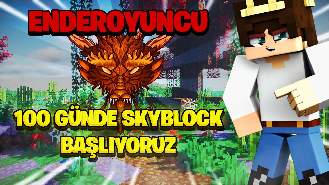 100 GÜNDE SkyBlock #1 - EnderOyuncu - Minecraft Sunucu Tanıtımı - YouTube