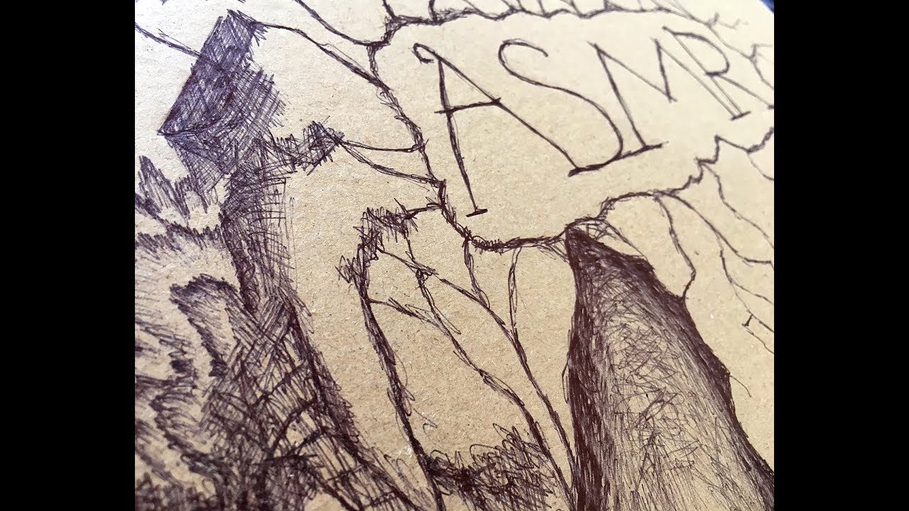 Drawing on cardboard with a biro {ASMR} | Pen Sounds | Scribbling ...