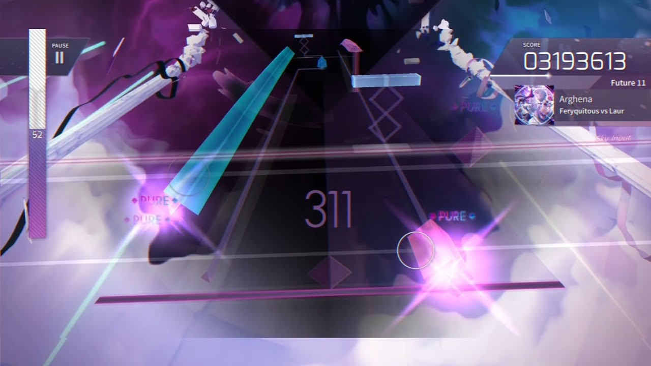 [Arcaea] Play Arghena with original background animation - YouTube