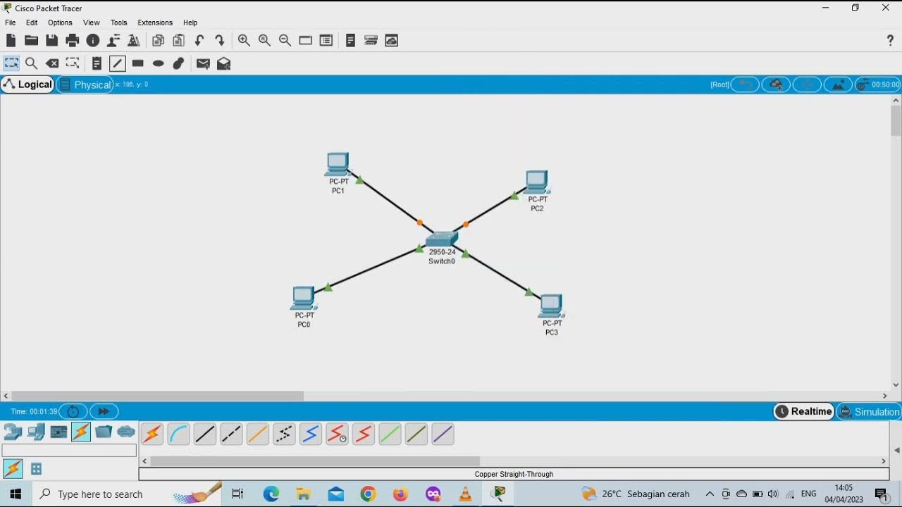 Tugas tutorial membuat jaringan LAN di Cisco Packet Tracer - YouTube