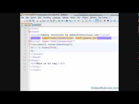 jquery tutorials for beginners - 5 - external jquery file - YouTube