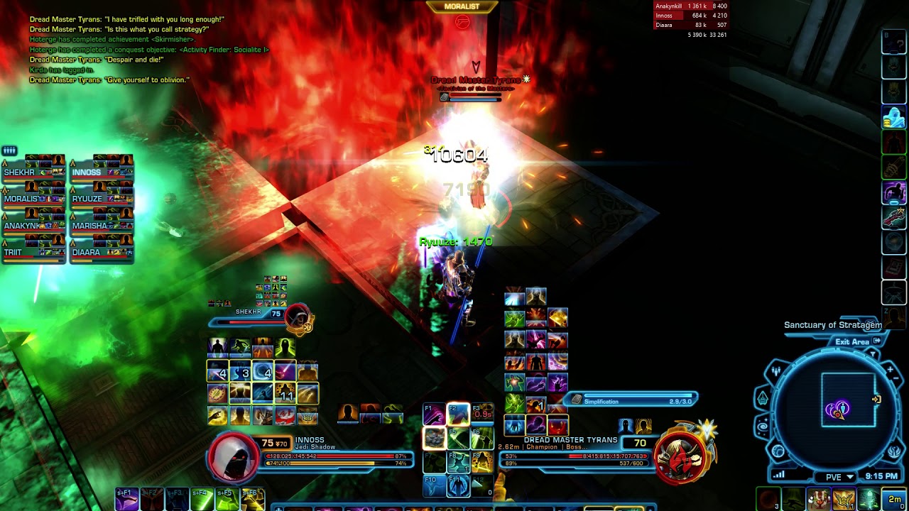 Swtor 6.1 Dread Palace Tyrans 8 Nim\Master shadow tank pov - YouTube