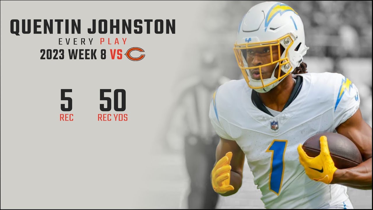 Quentin Johnston Every Target and Catch vs Chicago Bears | 2023 Week 8 ...
