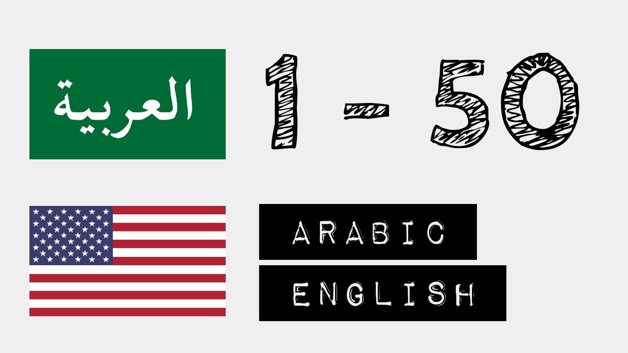 Numbers from 1 to 50 - Arabic - English - YouTube