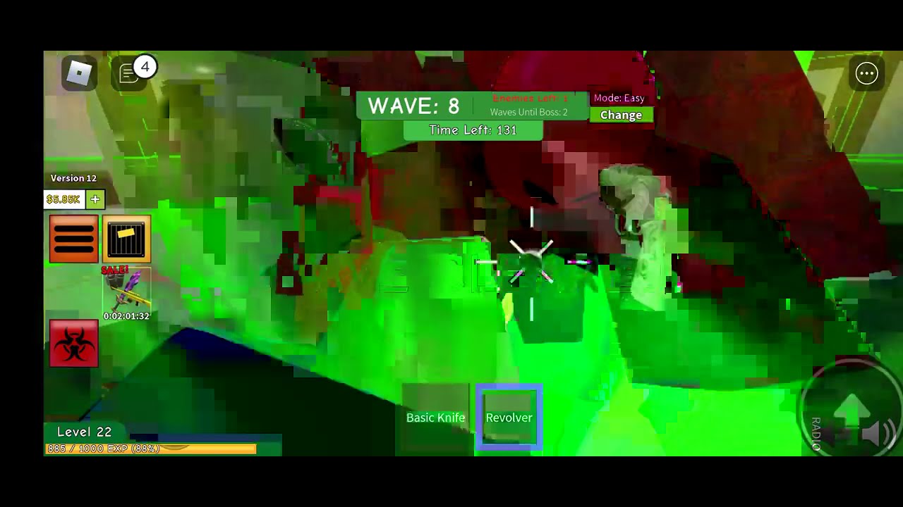 ROBLOX ZOMBIE ATTACK WAVE CLEARED - YouTube