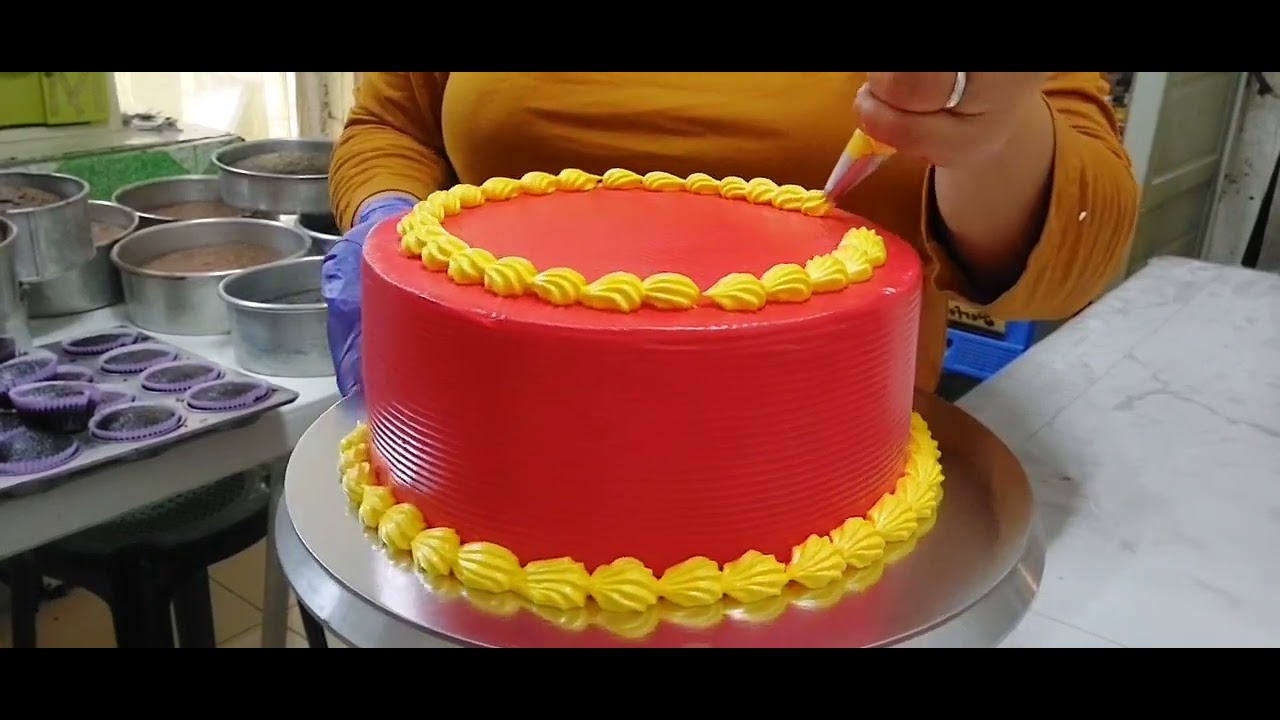 Wave Cake design easy cake decorating tutorial! Boiled icing! - YouTube
