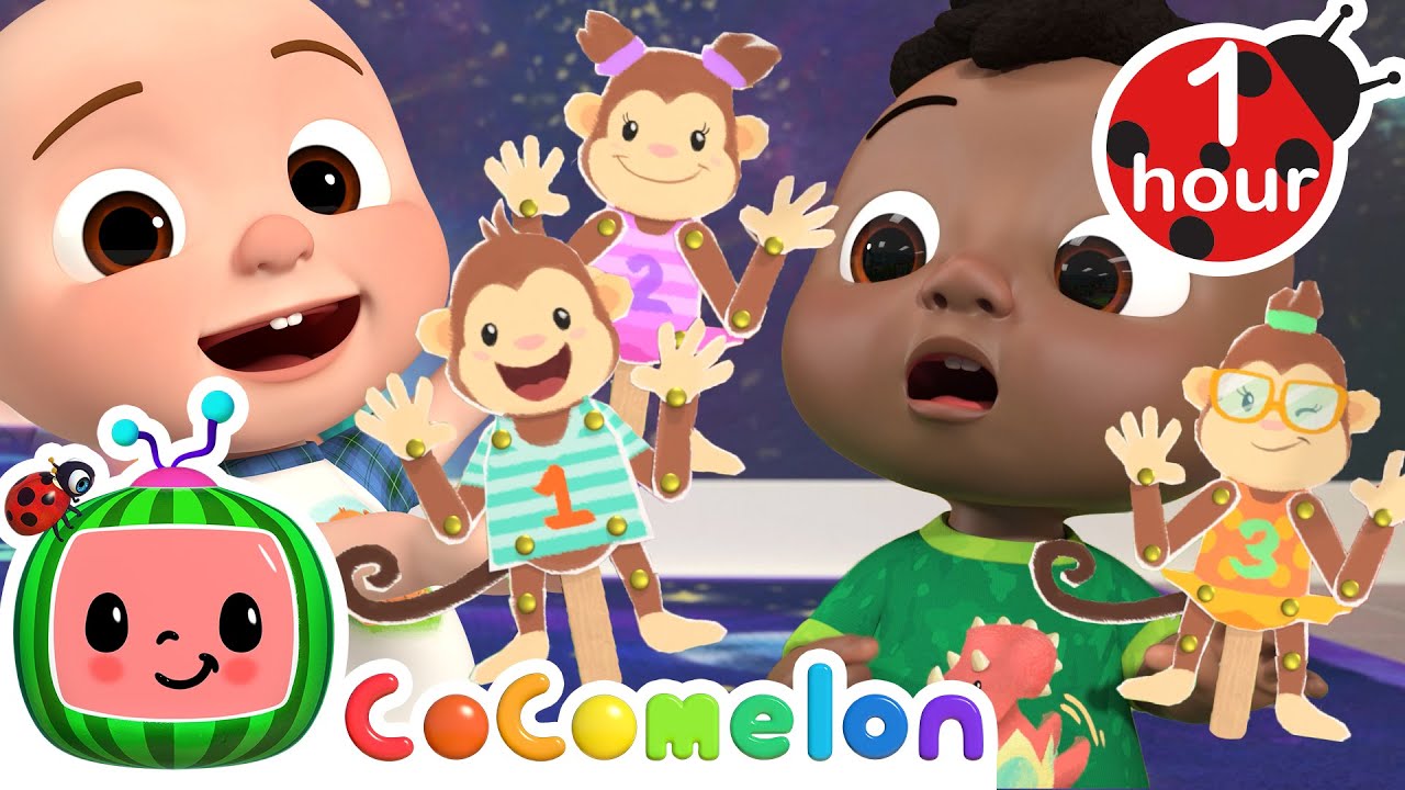 Five Little Monkeys Song with JJ and Cody | CoComelon Nursery Rhymes ...
