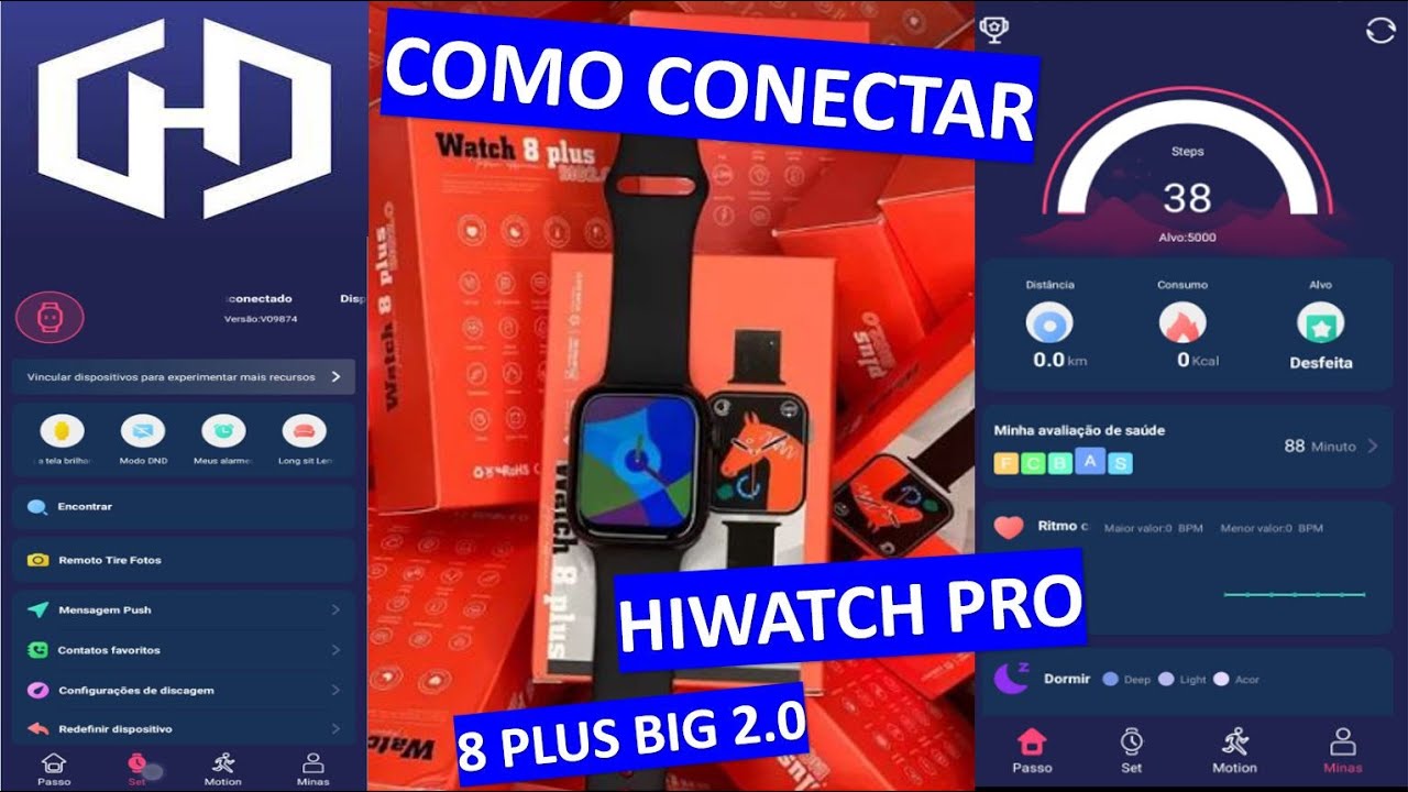 Como configurar o HIWATCH PRO SMART WATCH APP COMO CONECTAR HIWATCH PRO ...