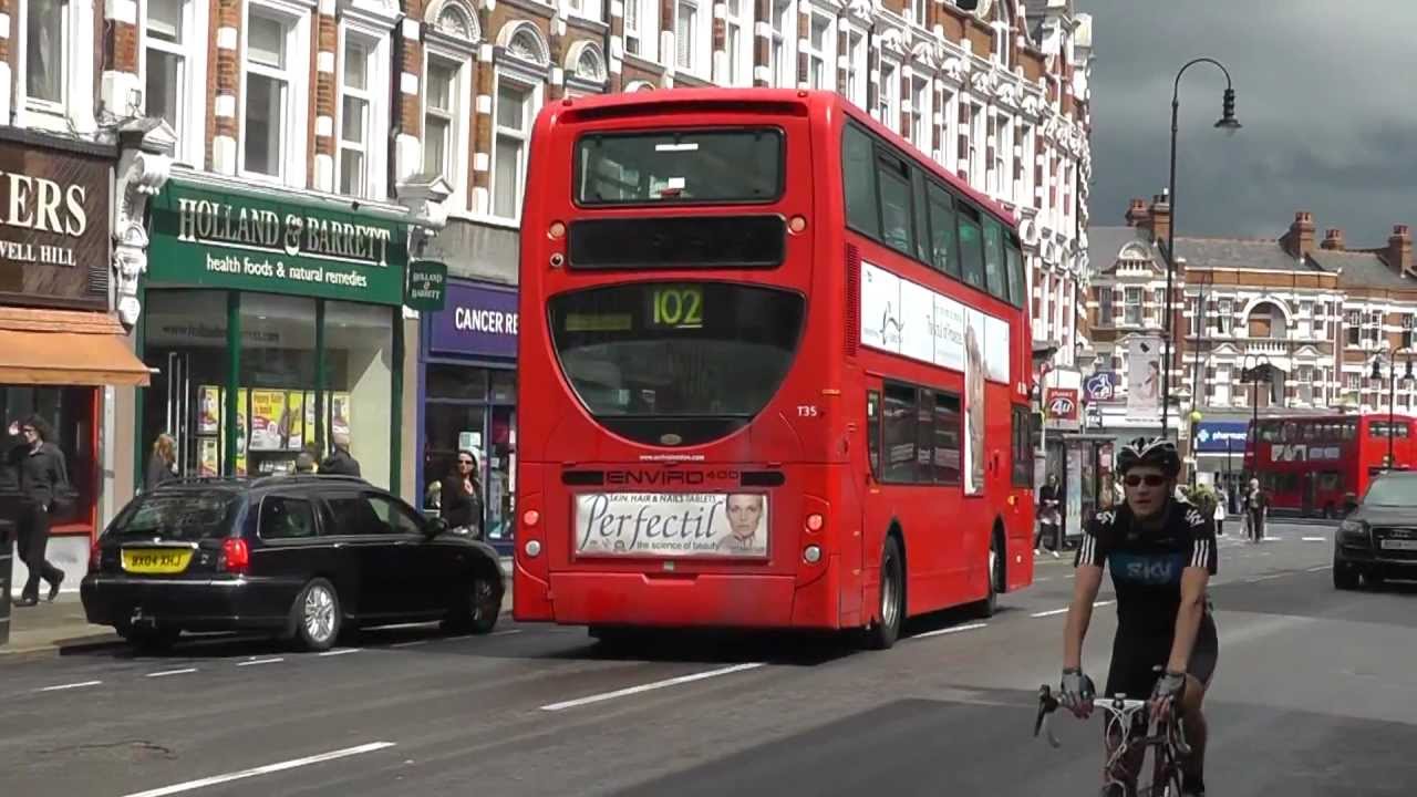 Arriva buses at work on route 102 in Muswell Hill on 4th August 2012 ...