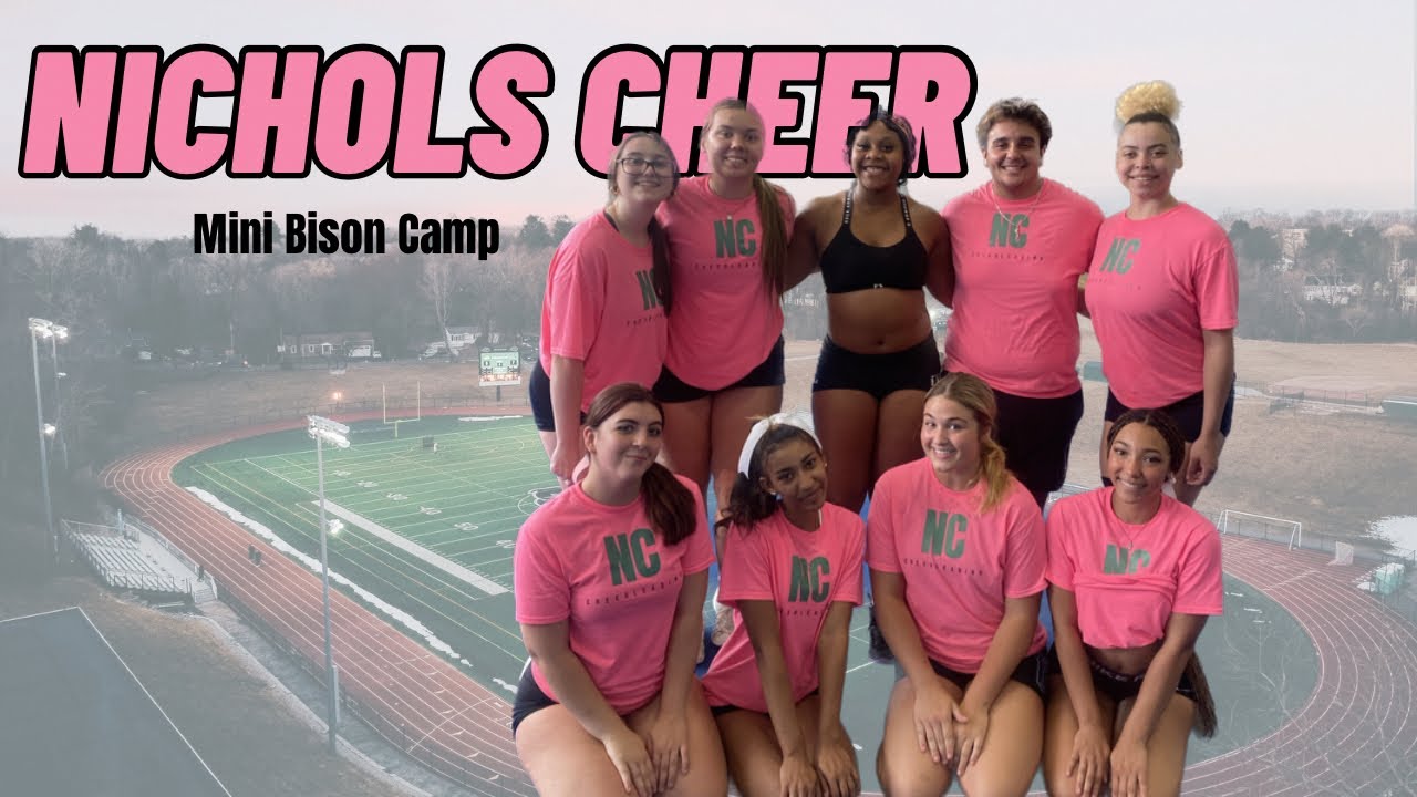 Nichols College Cheer- 2nd Annual Mini Bison Camp - YouTube