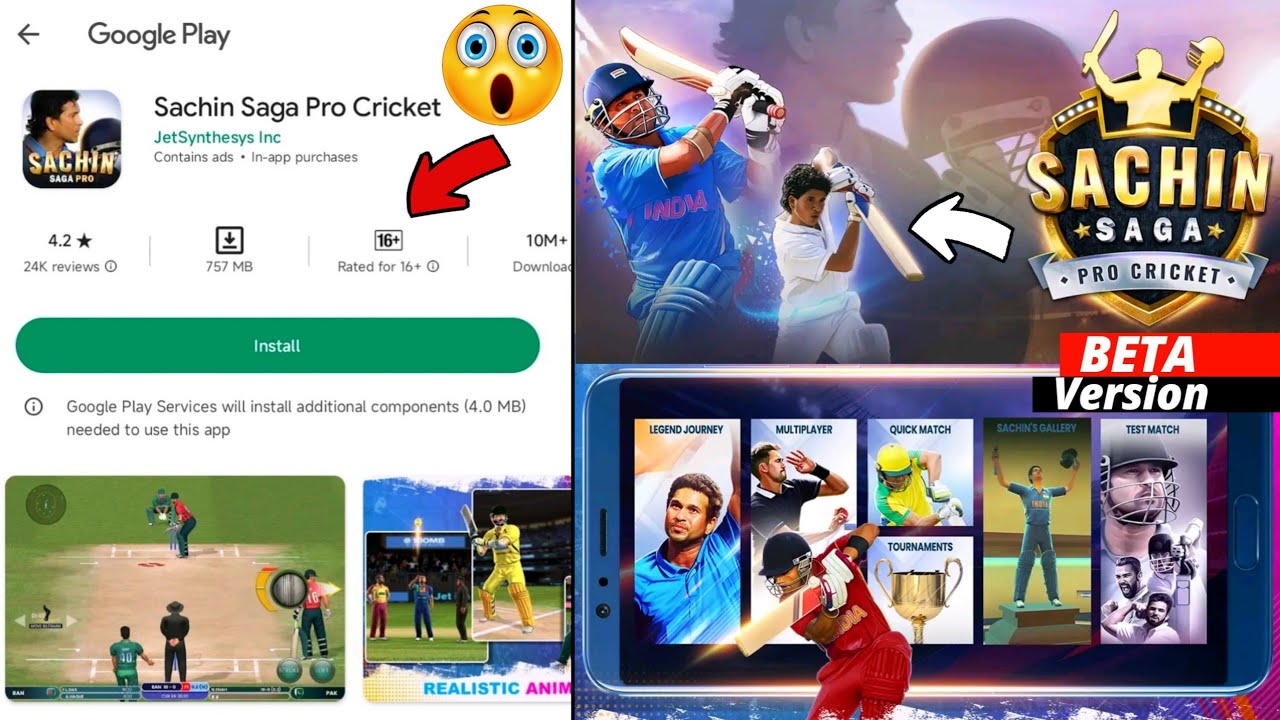 Sachin Saga Pro Cricket 2023 finally! Android & iOS | 1ST LOOK, New ...